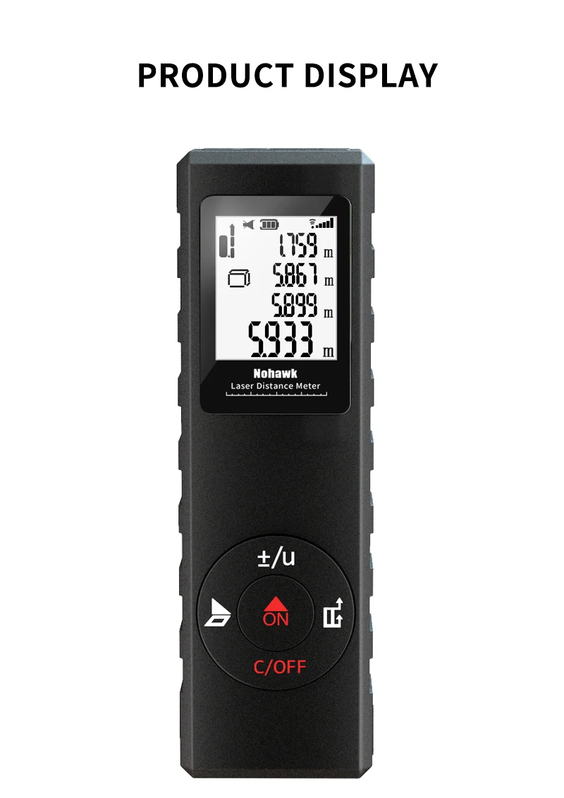 Mini 40m Handheld Laser Rangefinder Sight Measure Tool Distance Meter ...