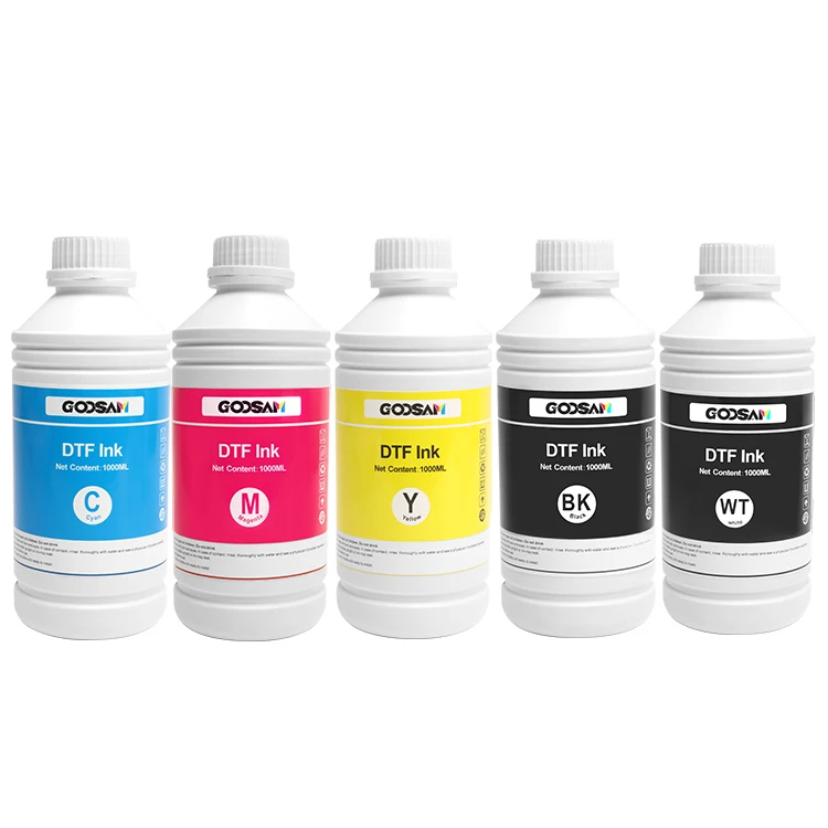 Premium Print Cmyk 1L Refill Textile Pigment Printing White Dtf Ink Set For Xp600 A3 Dtf Printer ...