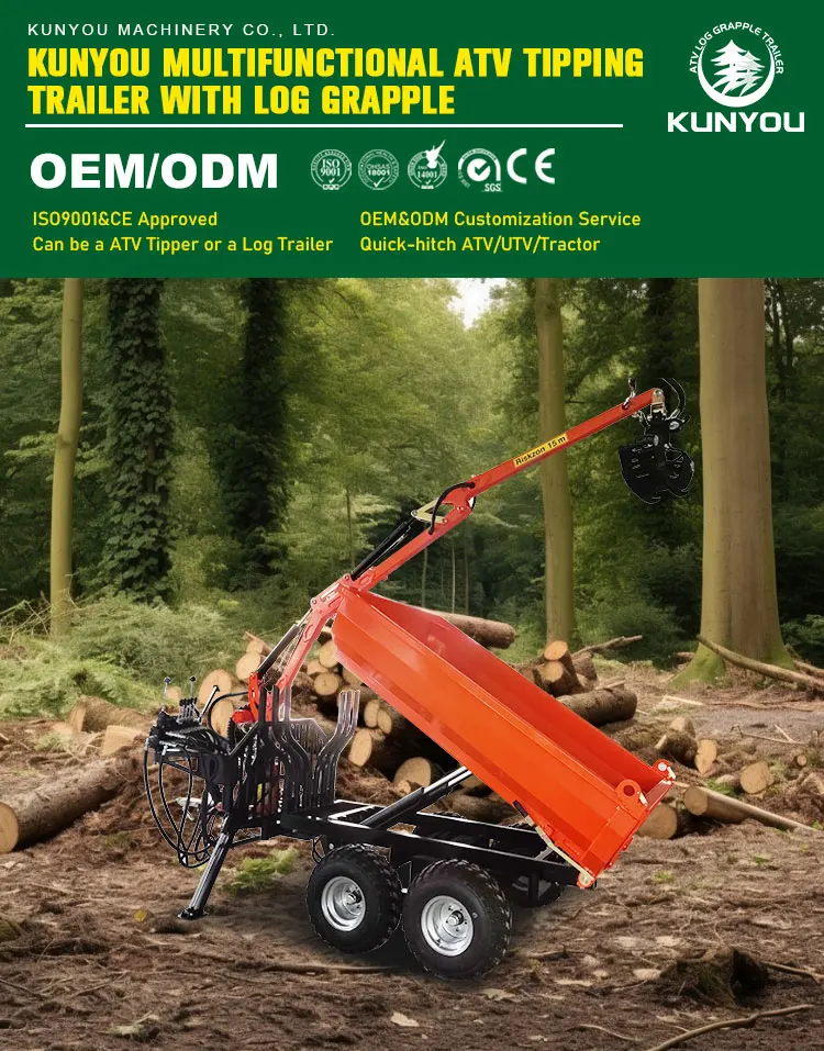 TTPT34 ATV Tipping Trailer - Efficient Forestry Solutions