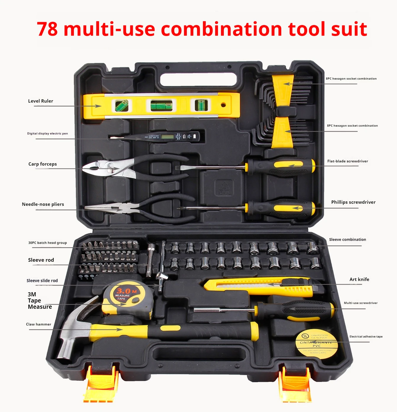 Ultimate Multifunctional Tool Set for Home Carpentry and Auto Repair ...