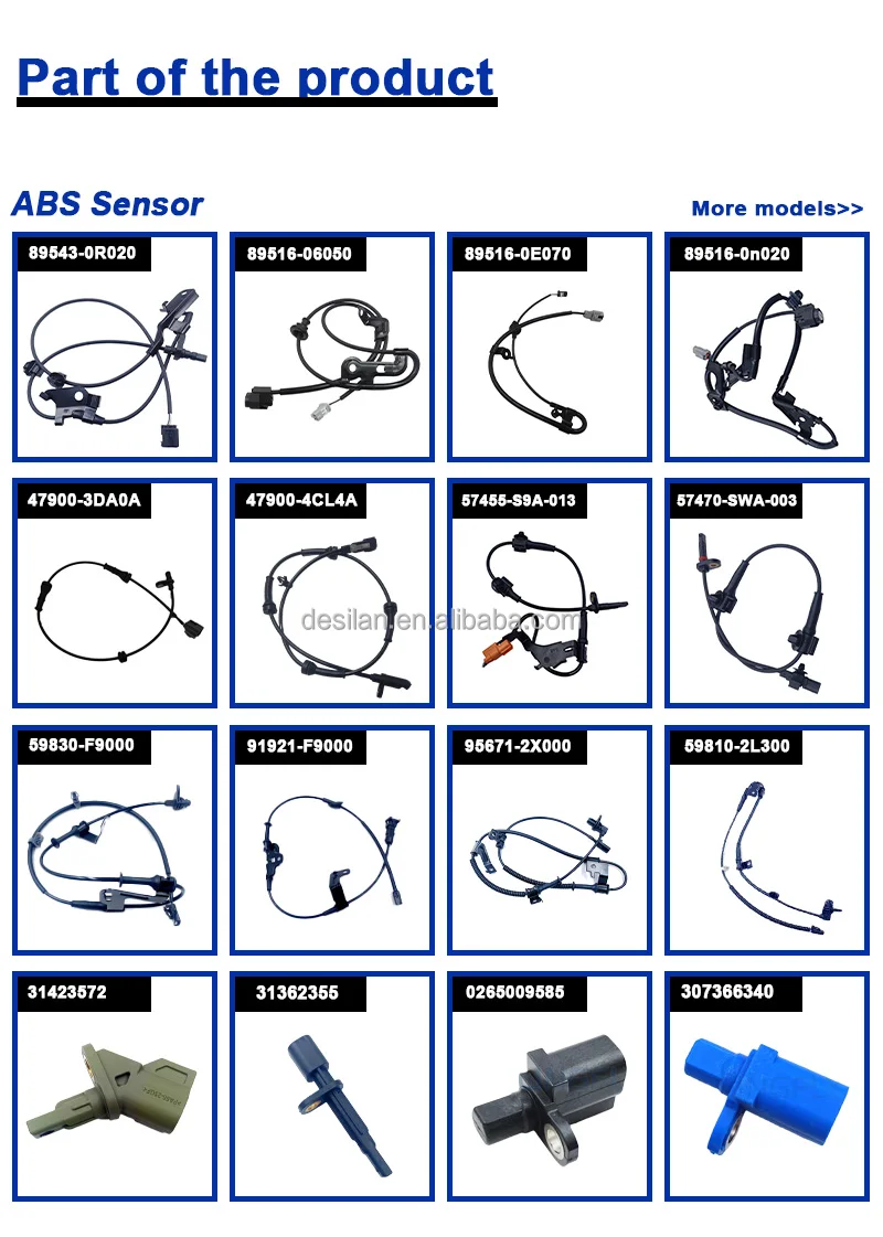 Auto Electrical System Parts Vehicle Sensor Abs Wheel Speed Sensor ...