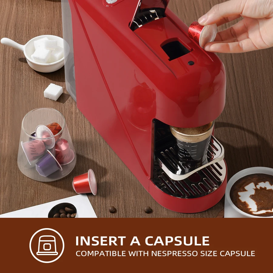 Capsule Coffee Machine 20 Bar Pump Italian Coffee Maker for Nespresso