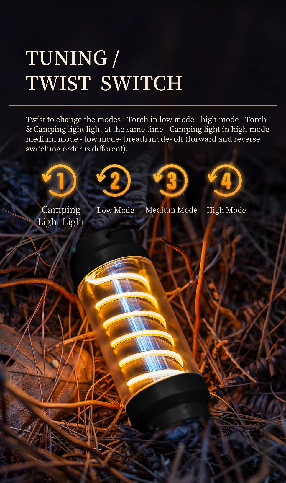Outdoor Rechargeable LED Camping Lantern - Waterproof Tactical Camping ...