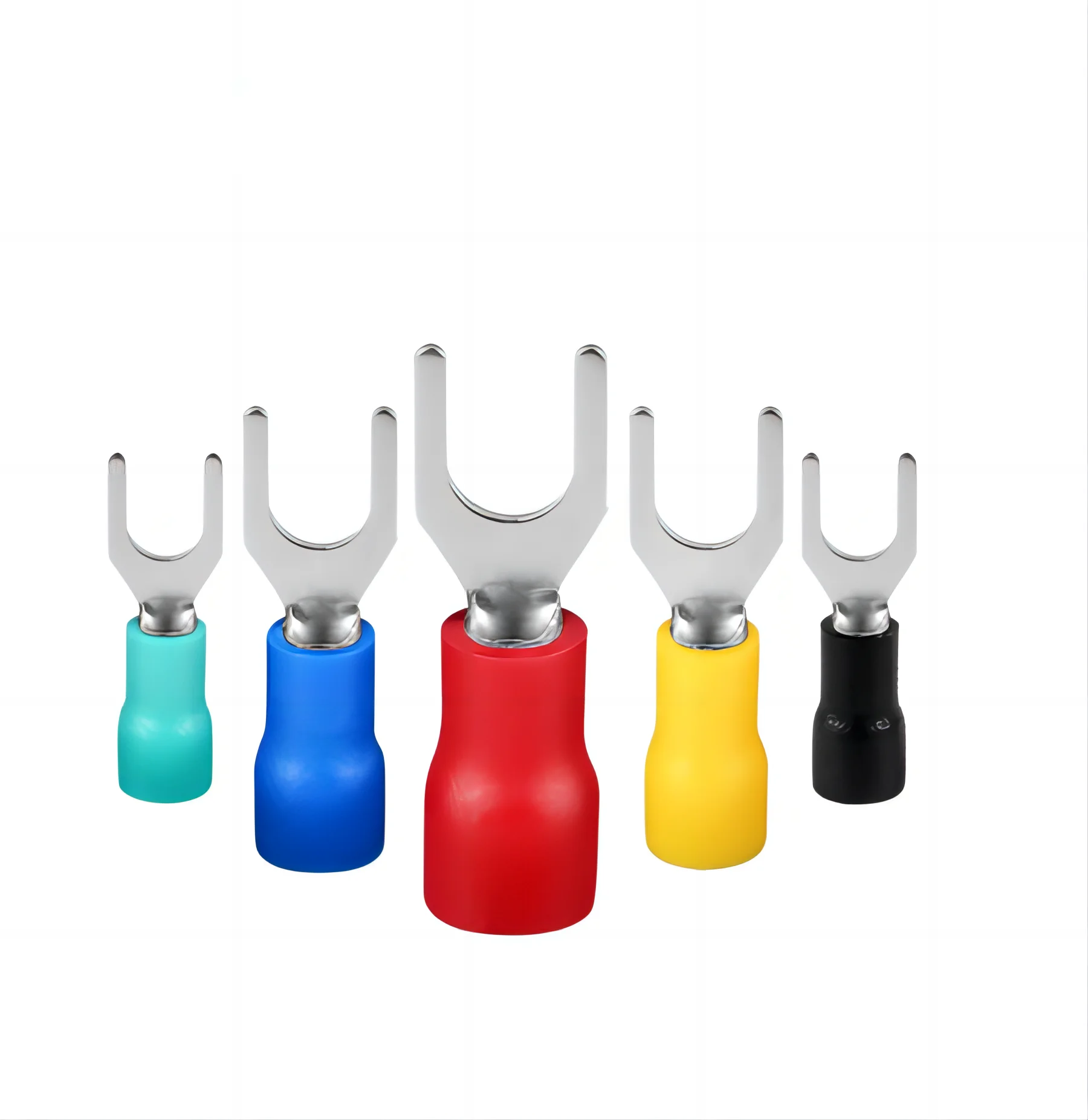 Copper Spade Terminal PVC Pre-Insulated Fork Seal Electrical Terminals ...