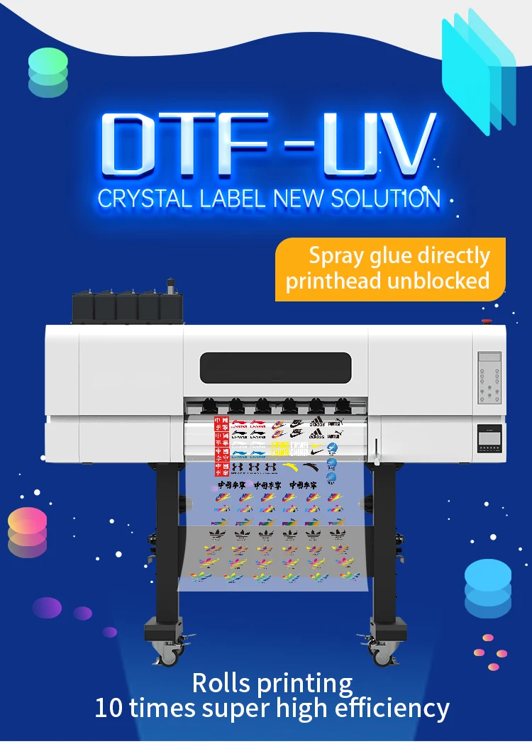 60cn Roll Dtf Printer Without Powder Film Uv Printer Bottle Sticker ...