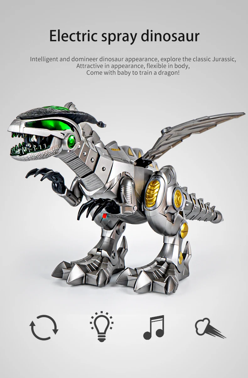 Spray Dinosaurio Robot Electric Dinosaur,Kids Dinosaur Toys With Lights ...