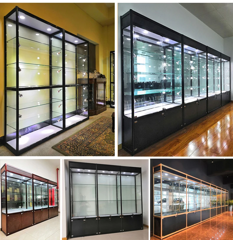 Customizable Cabinet Display Glass Showcase Smoke Shop Glass Display ...