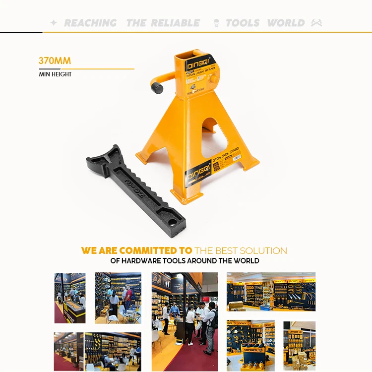 Dingqi Rolling Car Screw Jack Stand Heavy Duty Auto Adjustable Folding ...