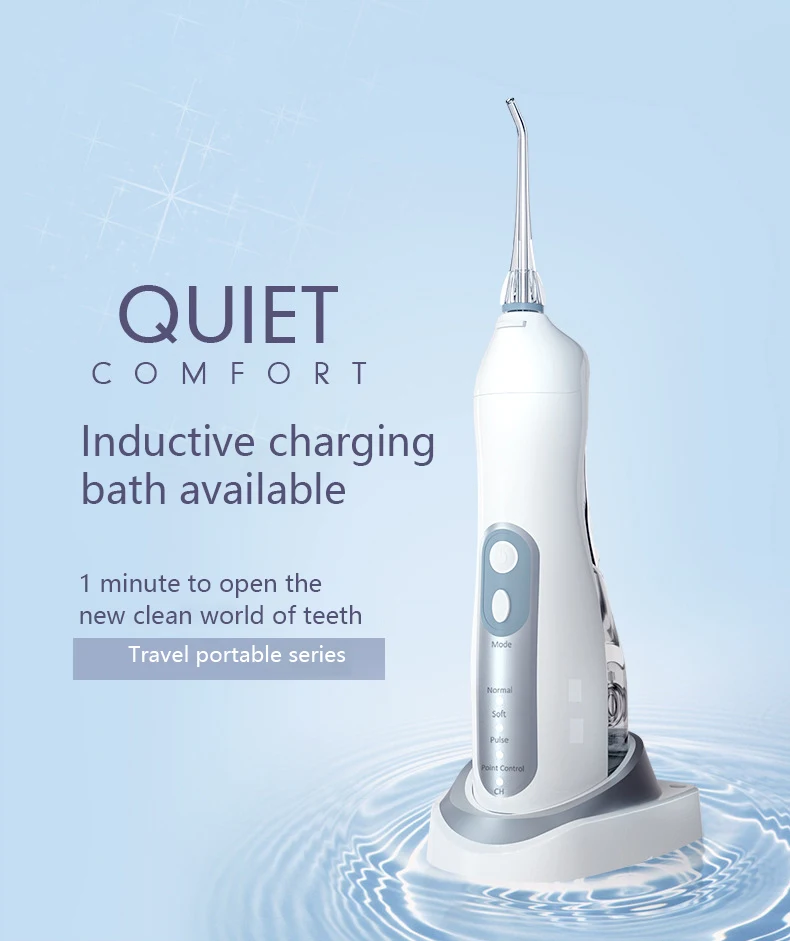 Cordless Water Flosser Pulse Dental Oral Flushing Cleaner Irrigator ...