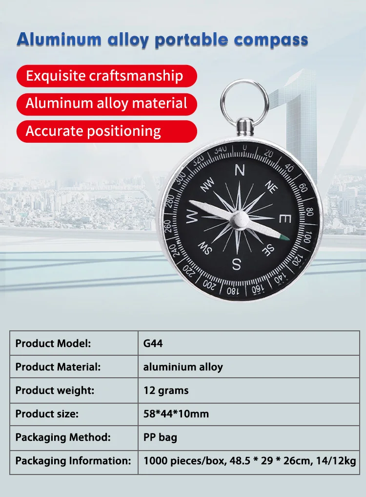 G44 Keychain Hanging Metal Gift Mini Pocket Compass North Needle ...