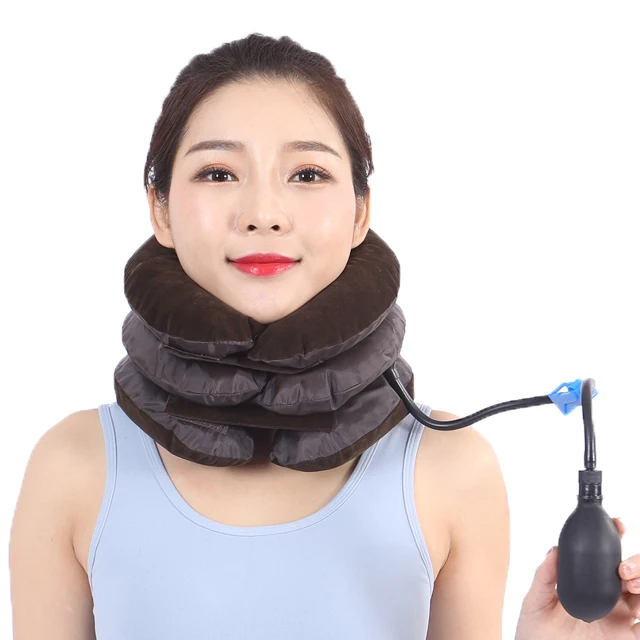 Soft Inflatable Cervical Vertebra Traction Brace for Neck Pain Relief ...