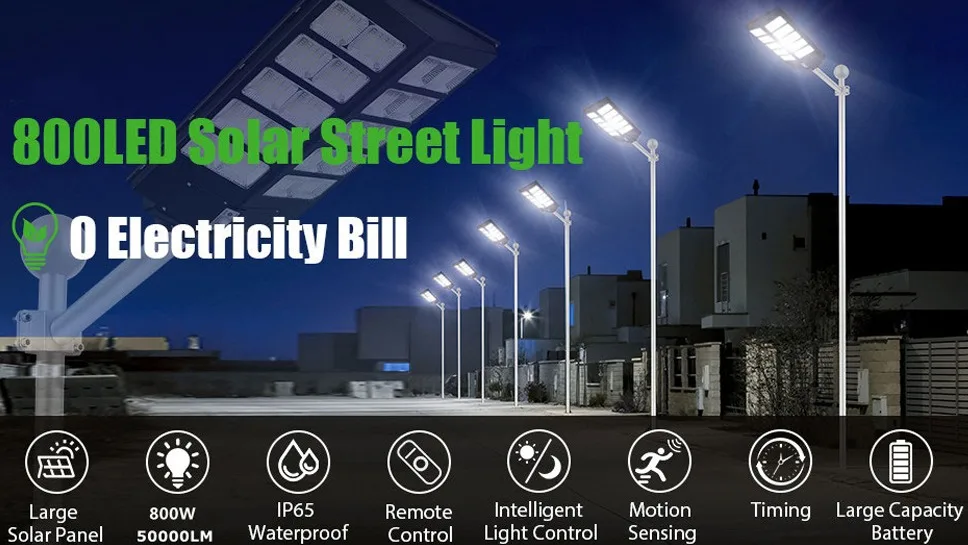 Hofoled 2000w Solar Power Ip65 Street Light High Power Led 600w 800w ...