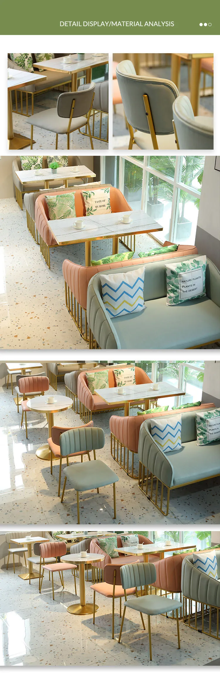 Commercial Furniture Cafe Leather Banquette Seating Restaurant Table ...