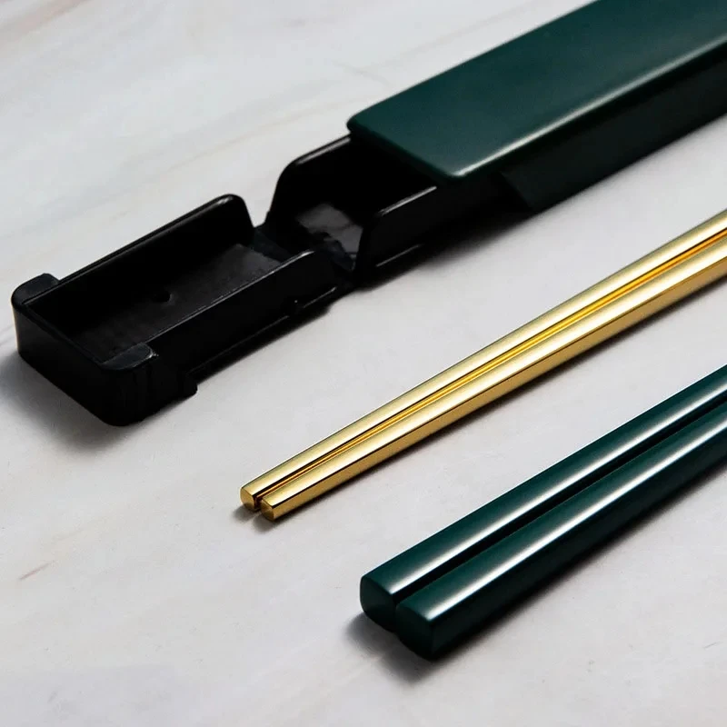 Custom Logo Titanium Chopsticks Set - Reusable & Sustainable