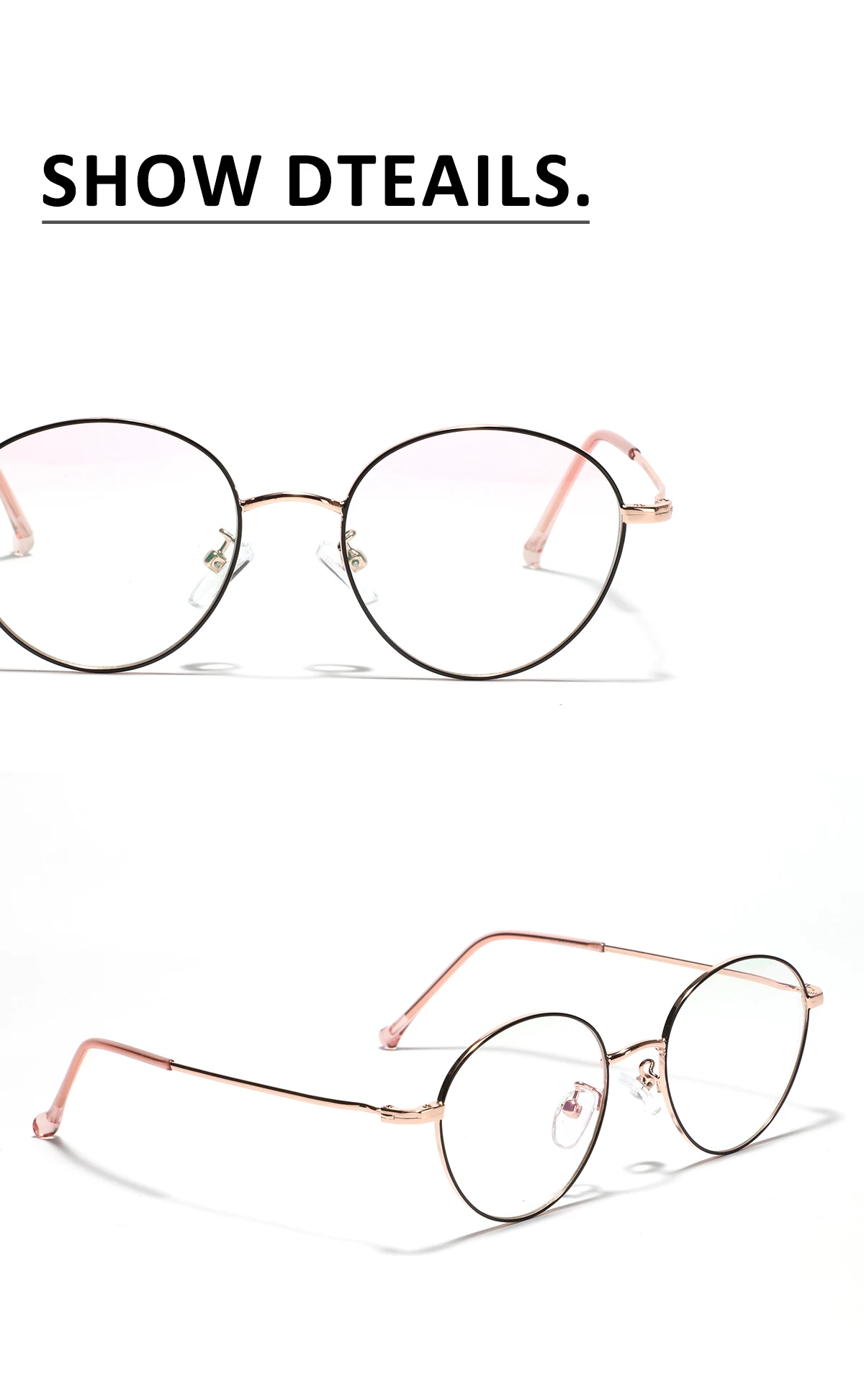 2024 Retro Art Thin Frame Metal College Style Korean Version Of Joker Round Glasses - Buy 2024 ...
