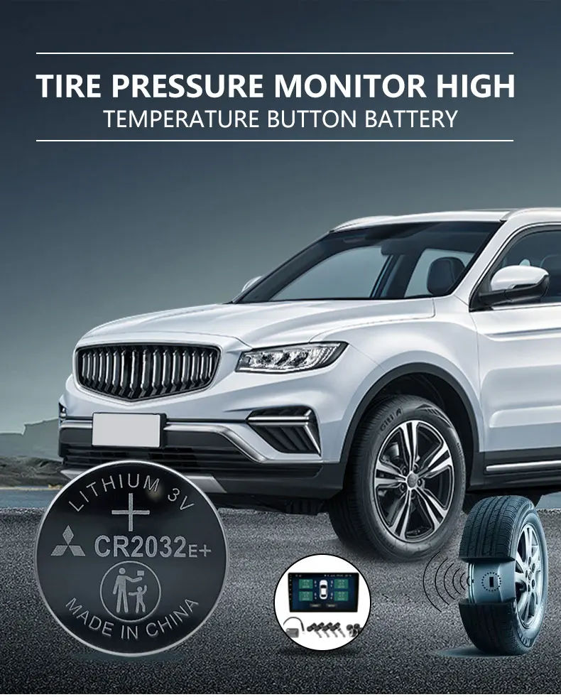 Mitsubishi CR2032E 3V Button Battery for Car Key Remote Control