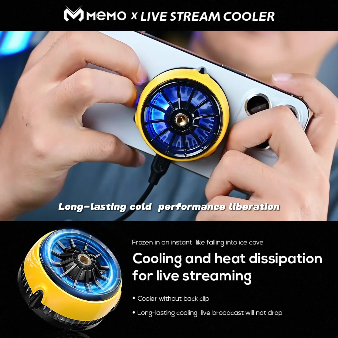 Universal Memo Cx04 Phone Cooler Nut For Live Broadcasting Magnetic Phone Cooler With Gaming ...