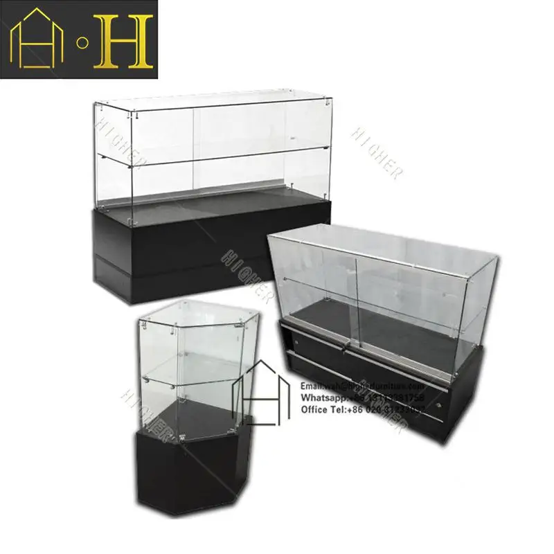Customized Glass Display Cabinet - LED Eyeglass Shop Design