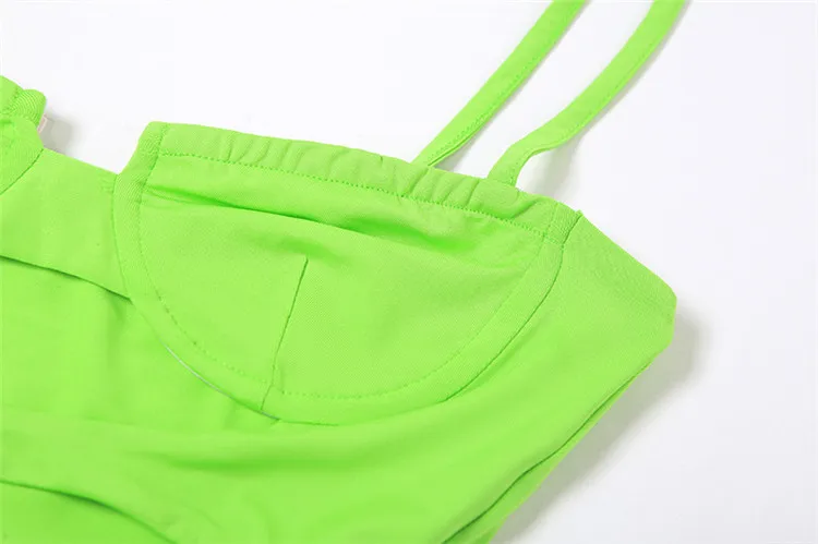 Hollow Out Two Piece Set Women Stunning Spaghetti Strap Skinny Bodysuit ...