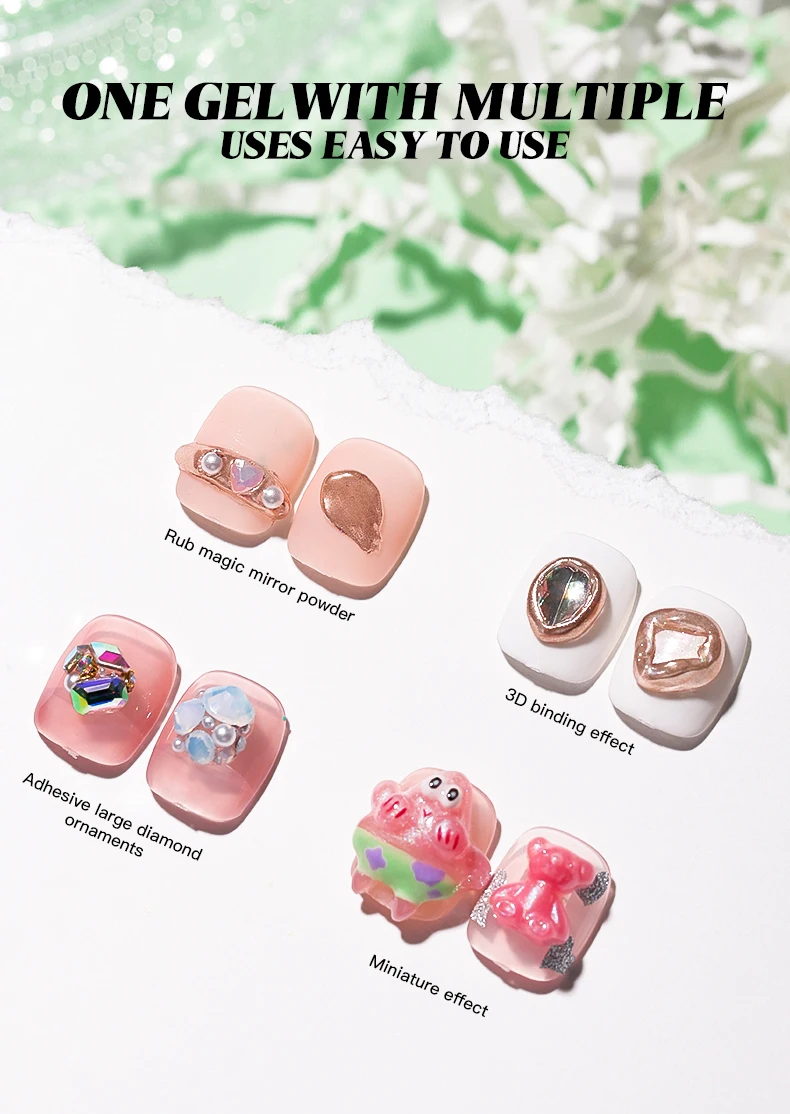 JTING Non Sticky DIY 3D Effect Clear Rubber Modelling Gel Polish 15g