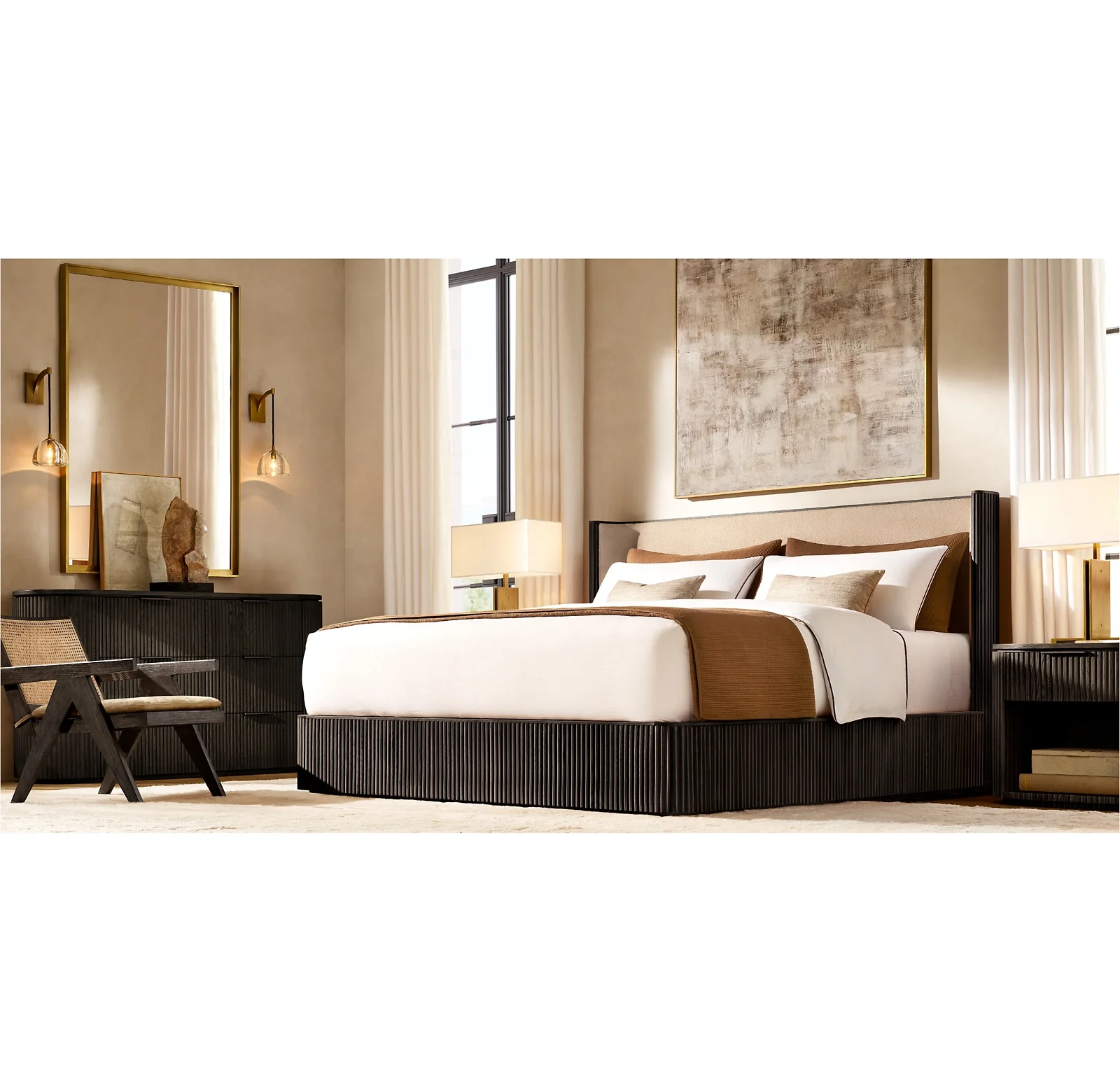 Luxury Modern Unique Design White Oak Indoor Bedroom Furniture Comfy ...