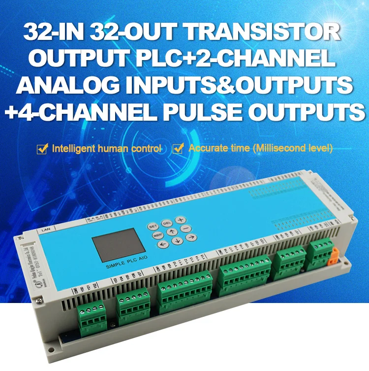 New 32-in 32-out Transistor Output Plc Analog Inputs And Outputs With 4-channel Pulse Outputs 0 ...