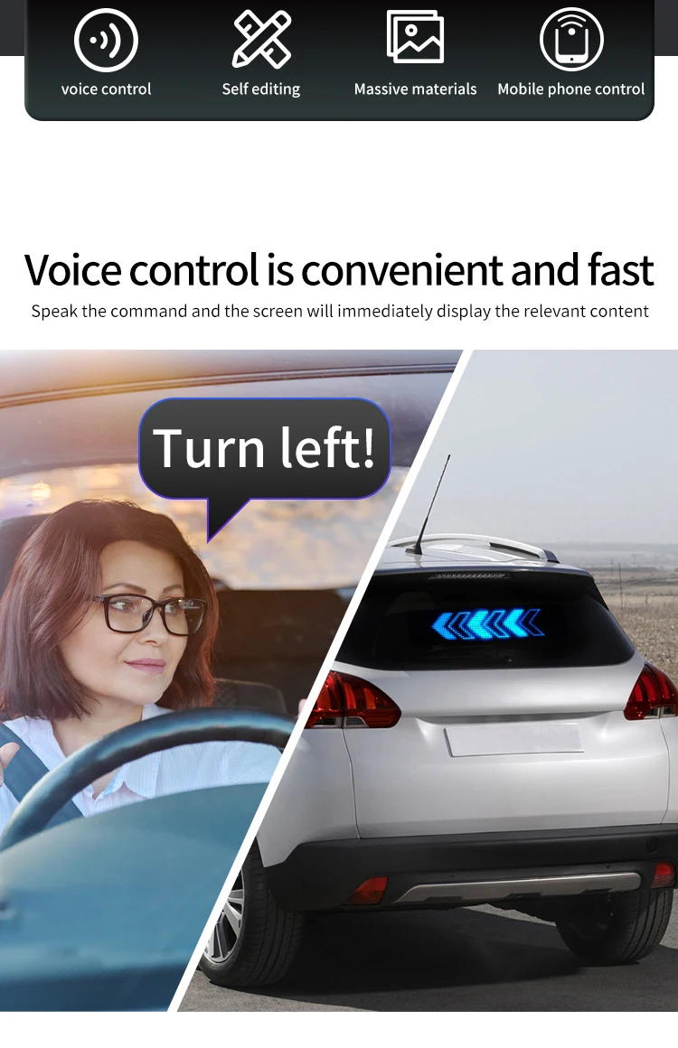 Flexible Led Screen For Car,Loy App Control Led Car Sign Car Led ...