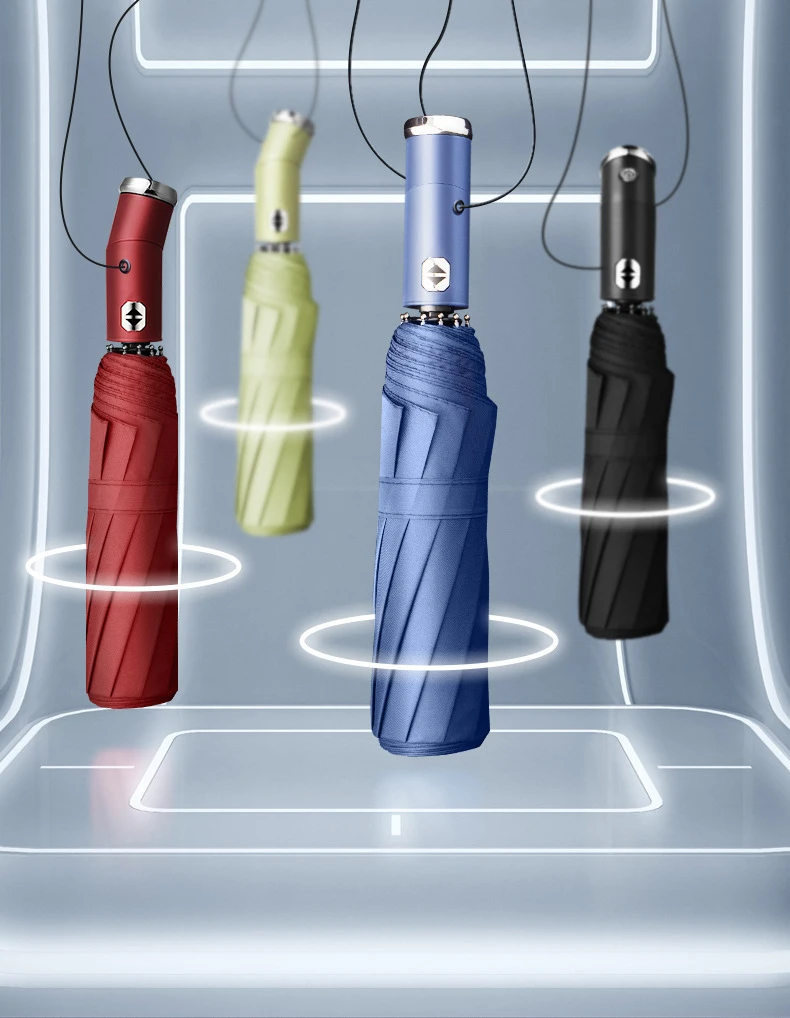 Automatic Open Close Reverse Led Umbrellawith Reflective Strip 3 ...