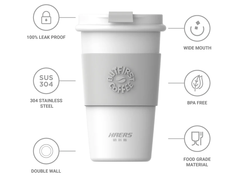 HAERS Portable Coffee Cup - Perfect for Travel & Sustainability