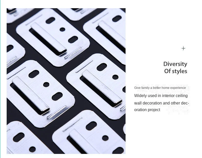 Install Wpc/pvc/uv Wall Panel Connect Stainless Steel Metal Clip For ...