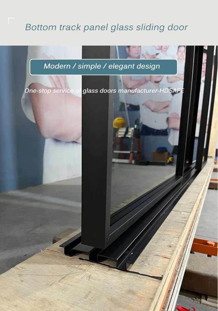 Hdsafe Bottom Track Sliding Door Aluminum Frame Glass Interior Door ...