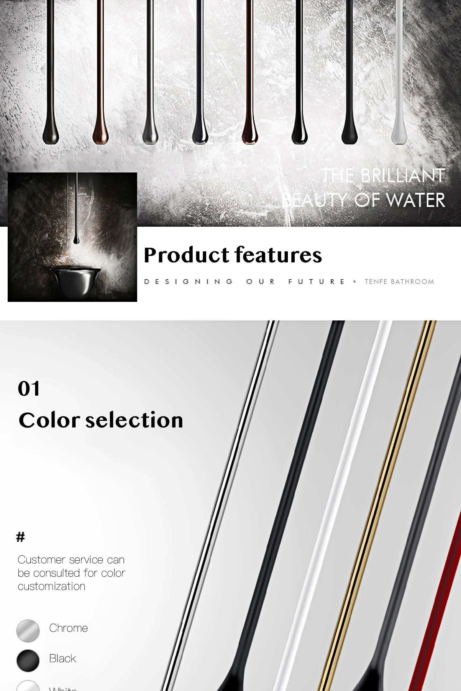 Hanging Ceiling Faucet Matte Black Solid Brass Wall Mounted Water Drop ...