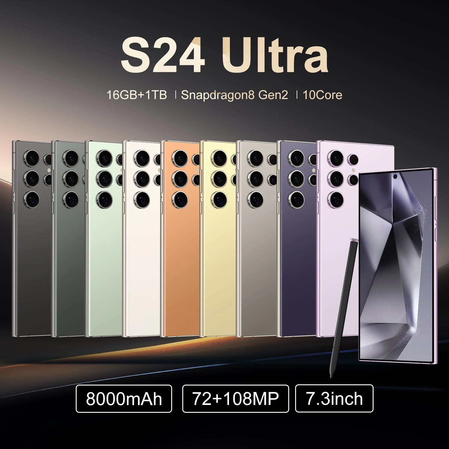 S24 Ultra 16GB+1TB - Android 10.0 Smartphone with 120hz Display