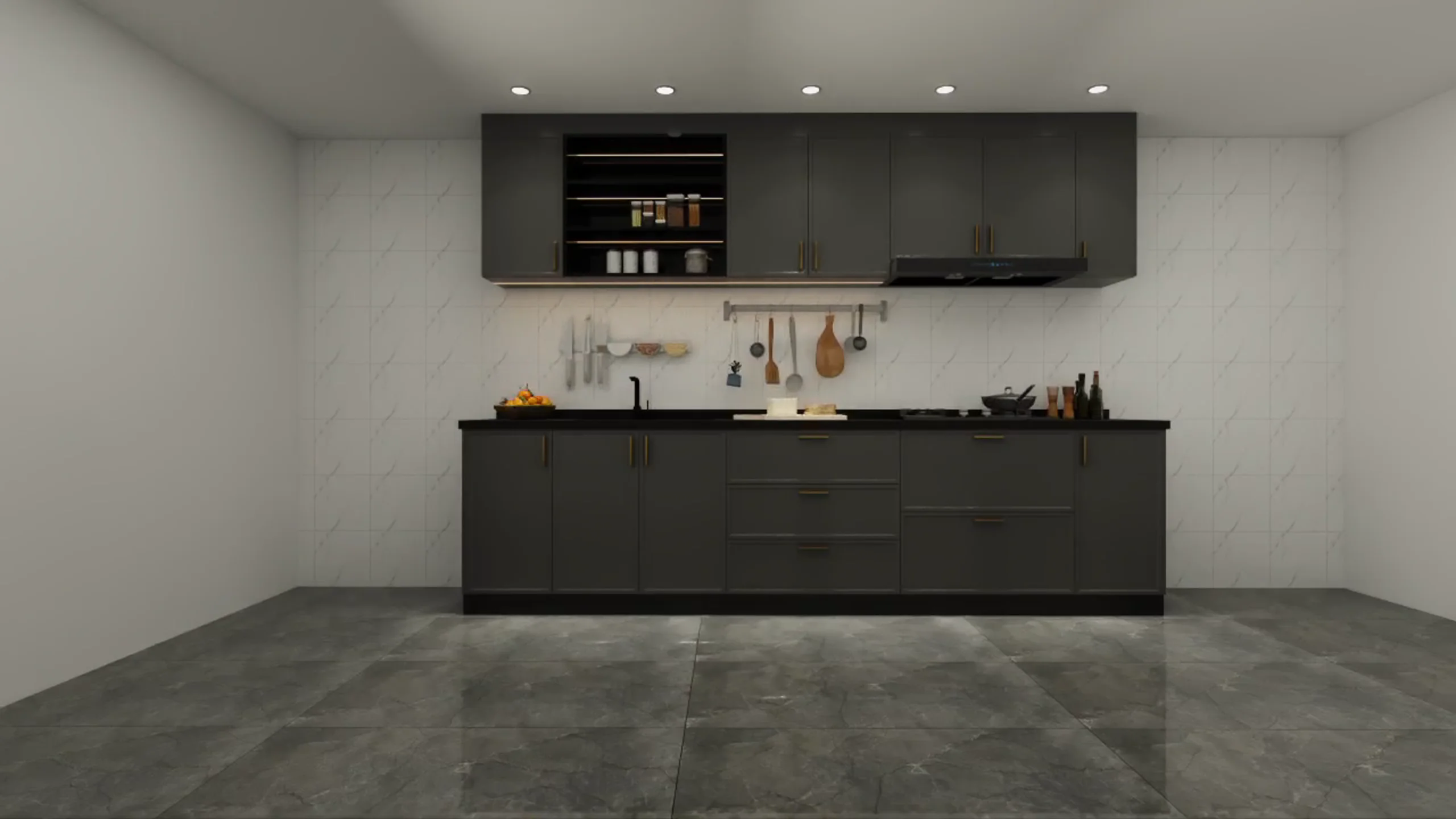 L Shaped New Modern Design Cheap Custom Simple Cheap Melamine Kitchen ...