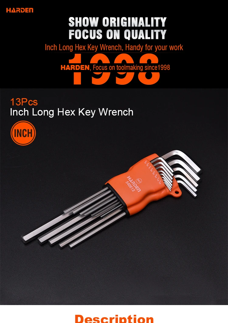 13pcs Inch Long Hex Key Wrench Allen Wrench L Wrench Set - Buy Hex Key ...