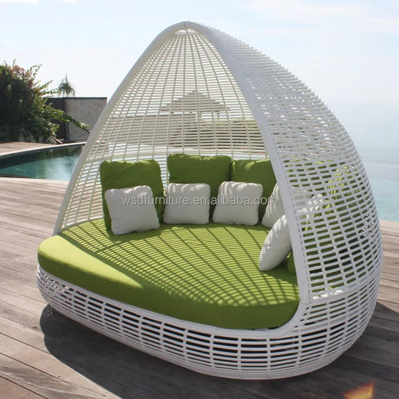 Outdoor Rattan Swimming Pool Recliner Furniture Day Beds Rattan Beach ...