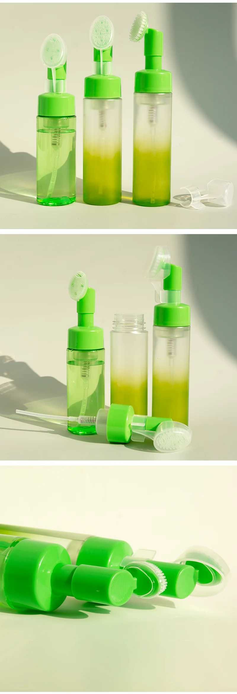 Foaming Cleanser Face Bottle Foam Pump Bottle Set Pink Matte Pink Foam Bottle 60ml And 200ml Of ...