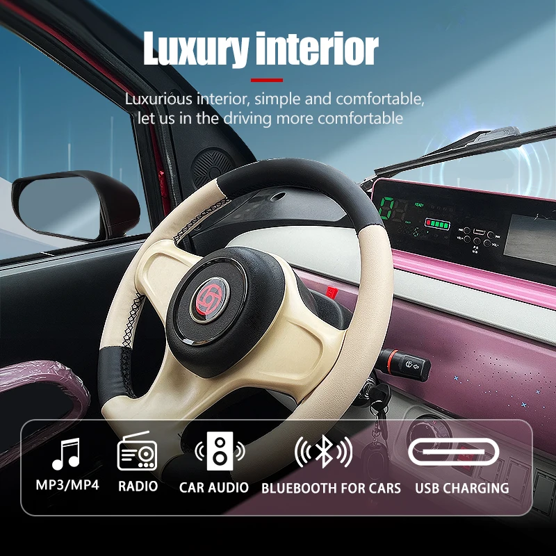 KEYU Mini Electric Car - 4 Seats, 60V Battery, 40km/h