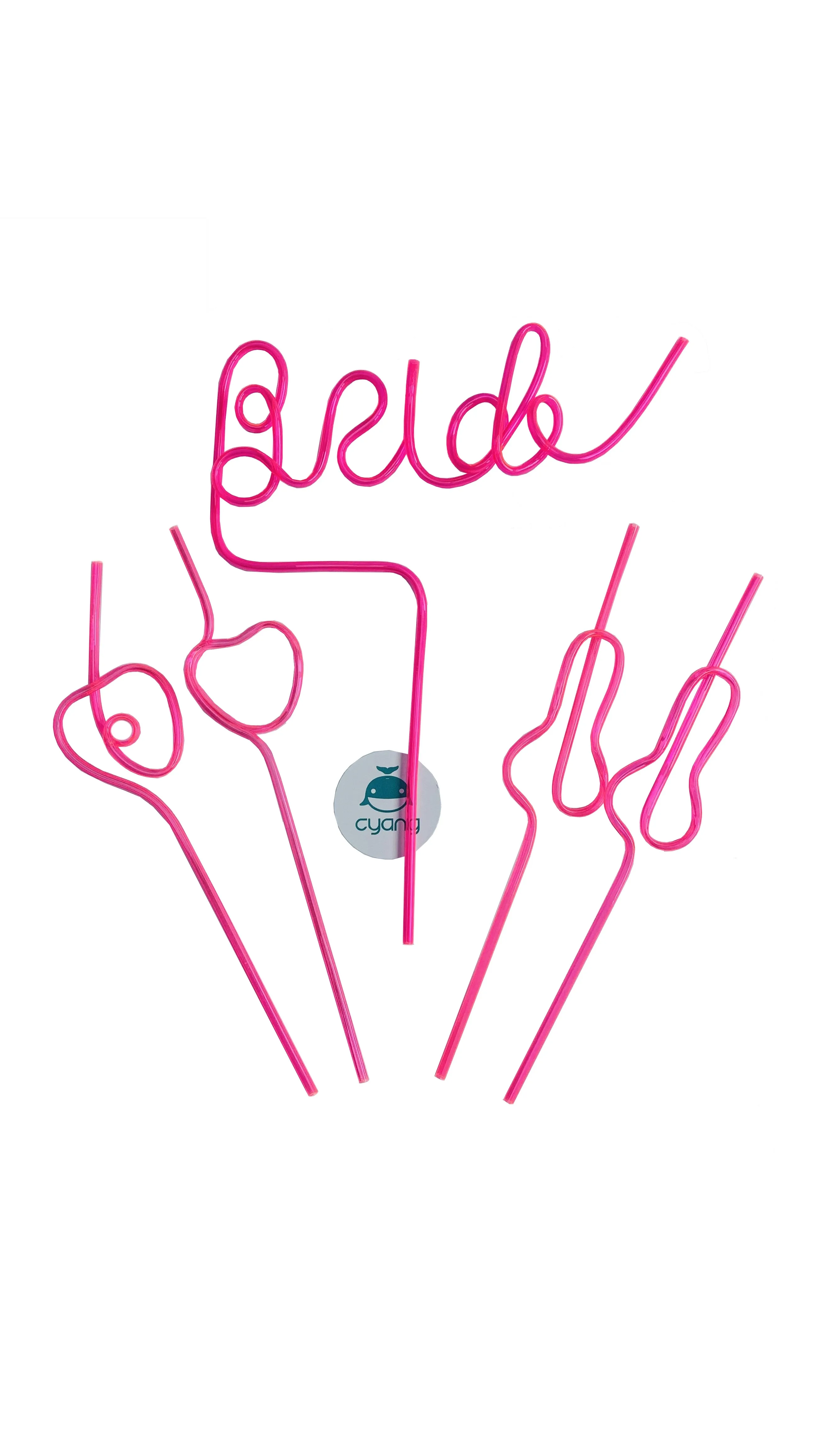 Valentine Reusable Plastic Crazy Heart Straw Pink - Buy Heart Shaped ...