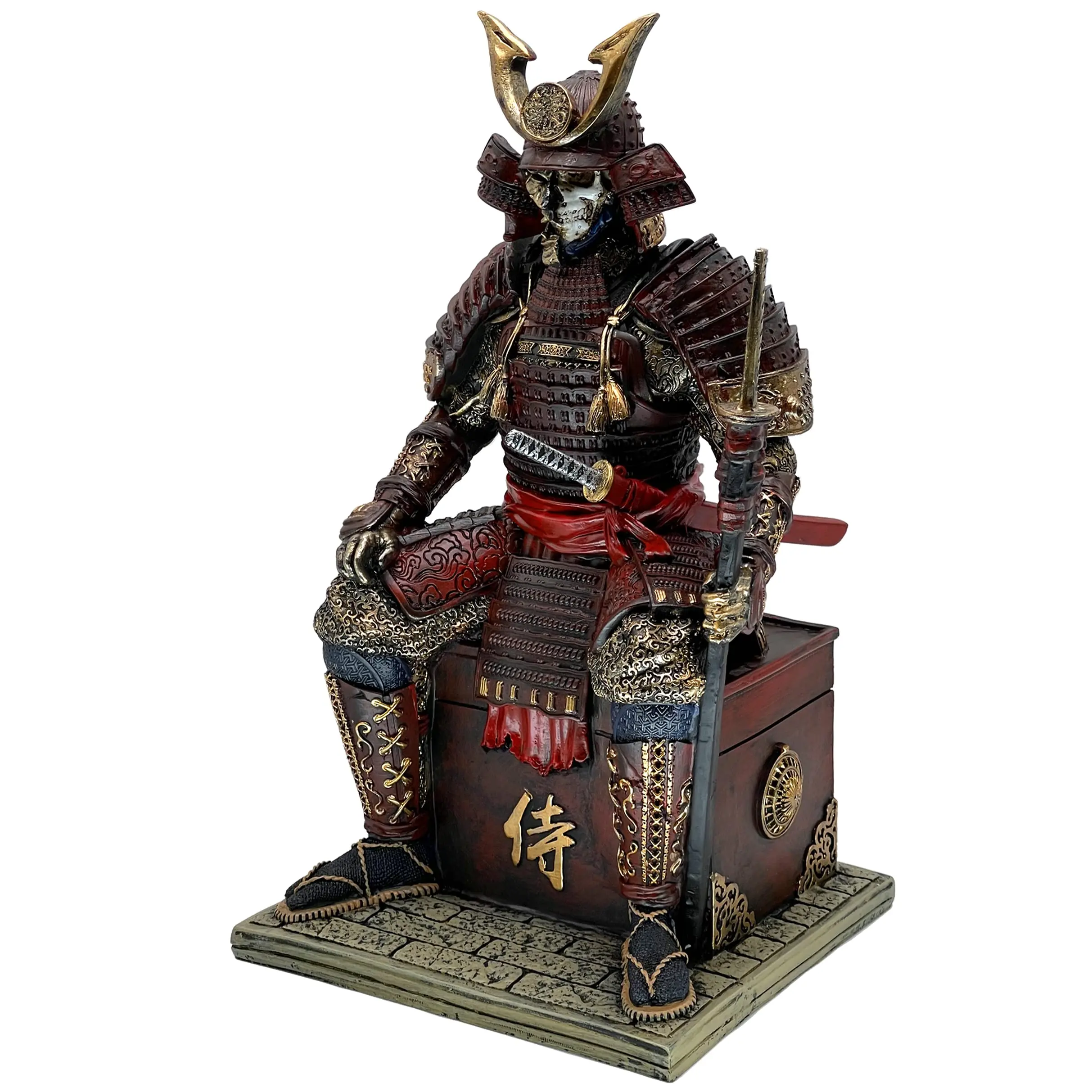 Medieval Ancient Japan Samurai Figure: Undead Warrior Resin Statue ...