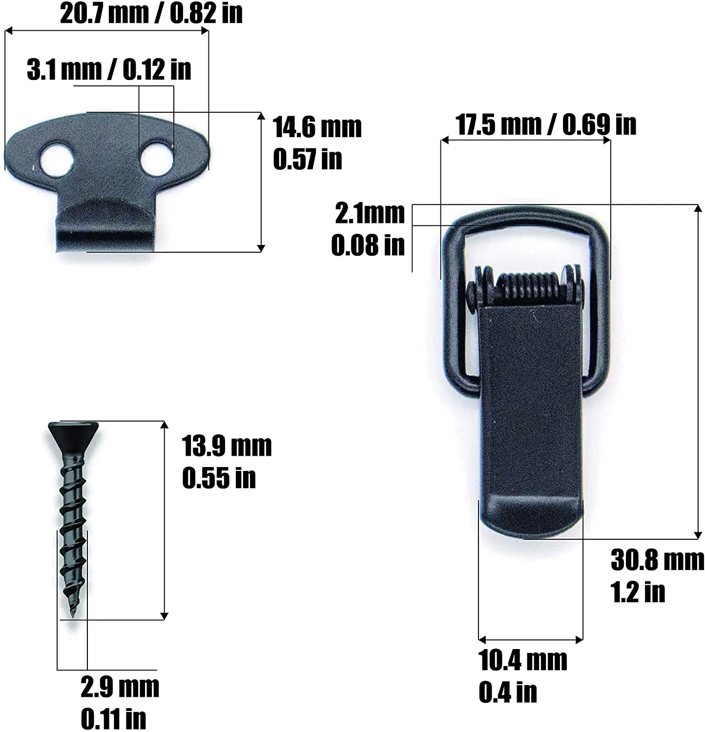 Mini Small Spring Toggle Lock Clasp Buckle Latch for Toolboxes