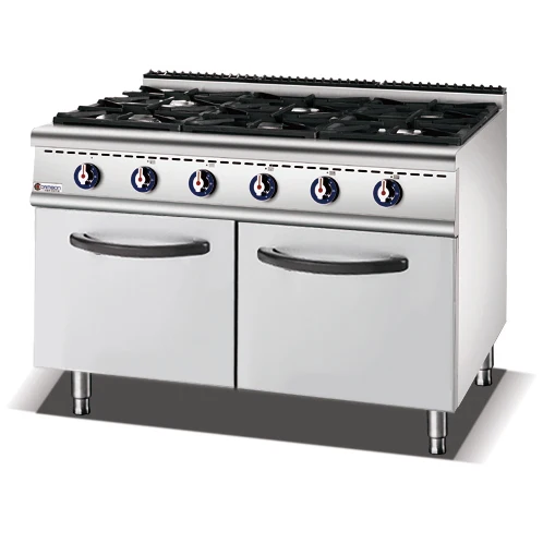 High Productivity Gas 6 Burner Range with Oven - Campbon ZH-RS-6