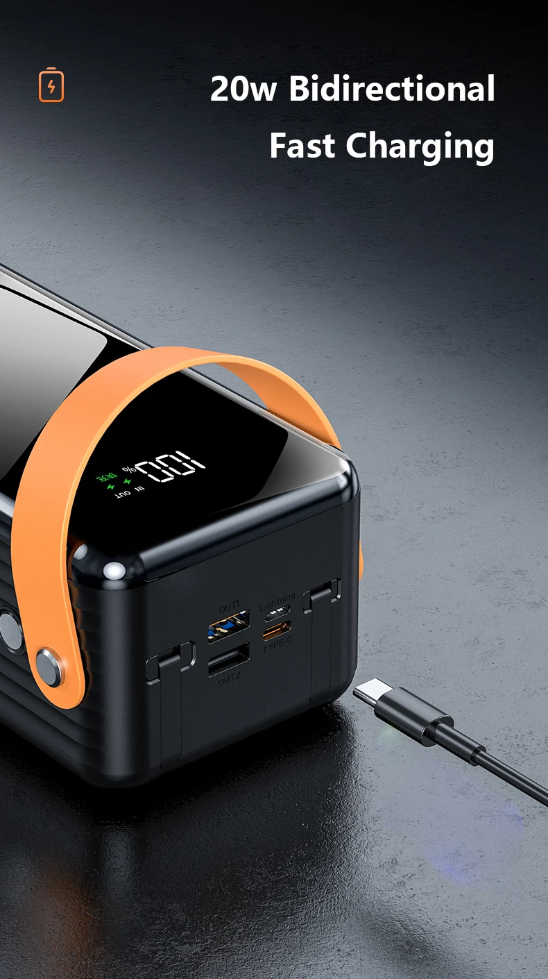 60000mAh Large Capacity Battery Power Bank Phone Charger Station ...