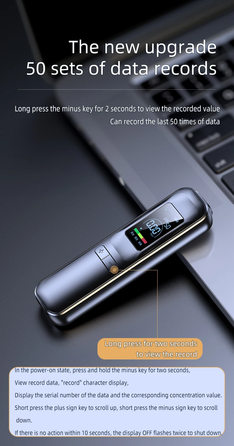 Car Breathalyzer Digital Wine Breath Tester Alcohol Tester Rechargeable ...