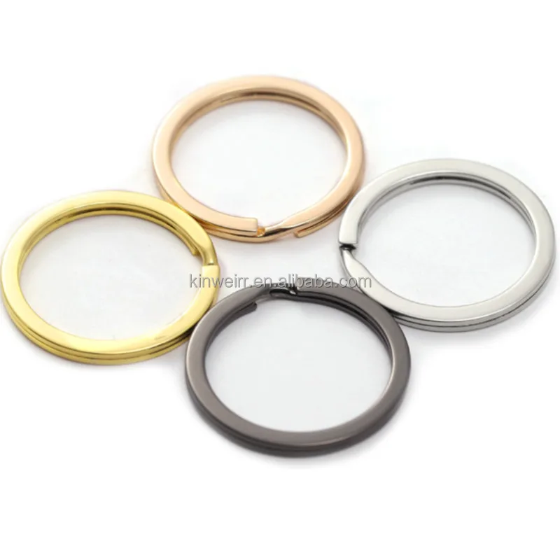 Factory Supply Cheap Price Crafts 30mm Metal Flat Wire Split Key Ring ...