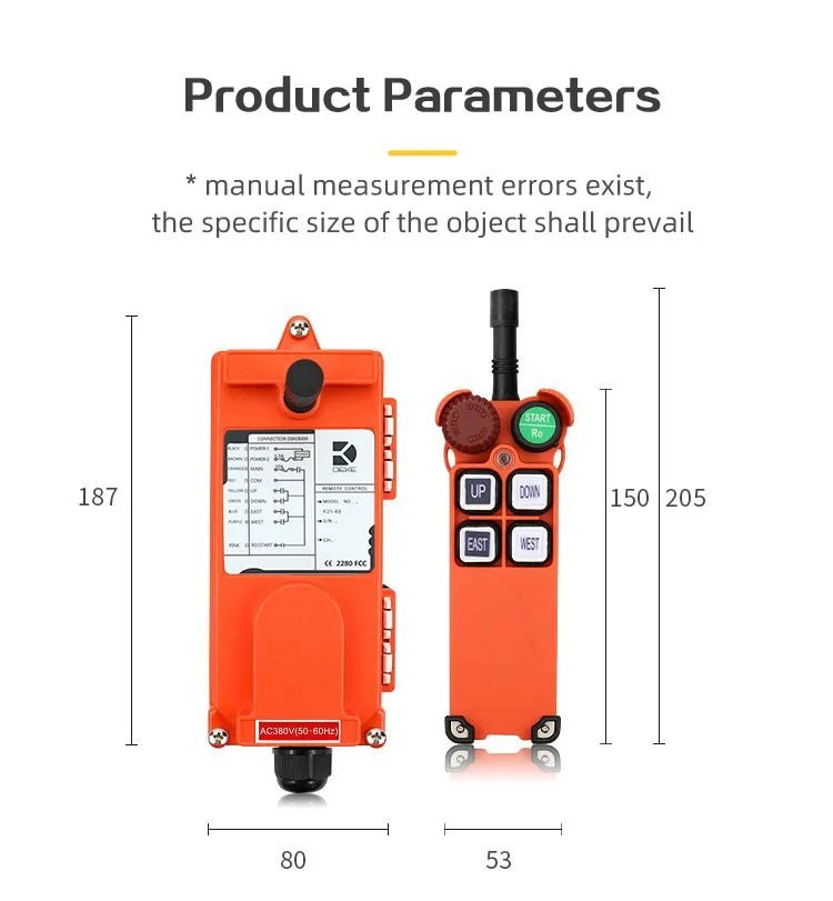 F21-4s,4-button Single Speed Wireless Industrial Remote Controller Box ...