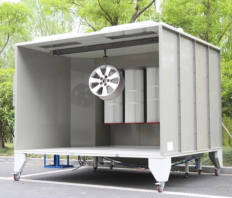 Manual Powder Coating Spray Booth Metal Coating for Big Workpieces ...