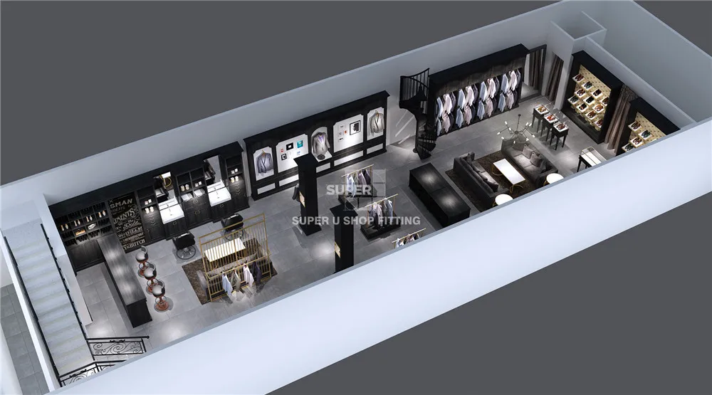 Luxury Menswear Shop Display Furniture - Modern Boutique