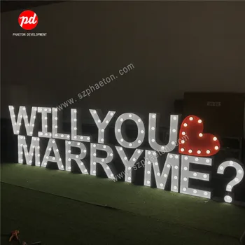 Marriage Proposal Led Giant Marry Me I Do Marquee Letters For Wedding ...