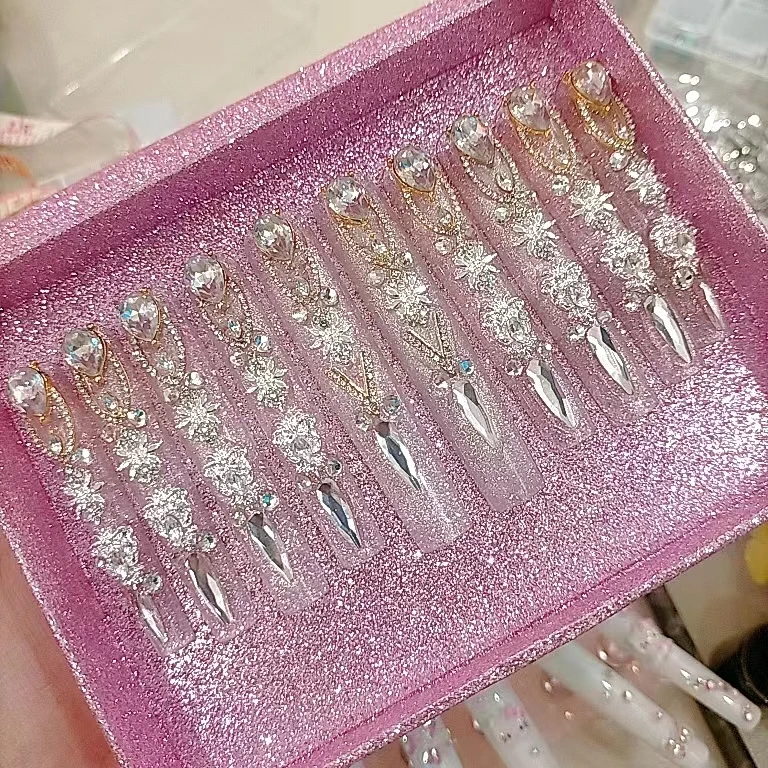 7cm Length Hand Made Custom Designer Press on Nails New Fashion Nails ...